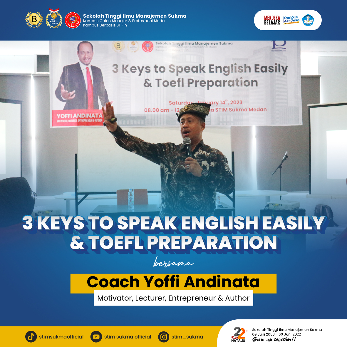 Seminar "3 Keys to Speak English Easily & Toefl Preparation" bersama ...