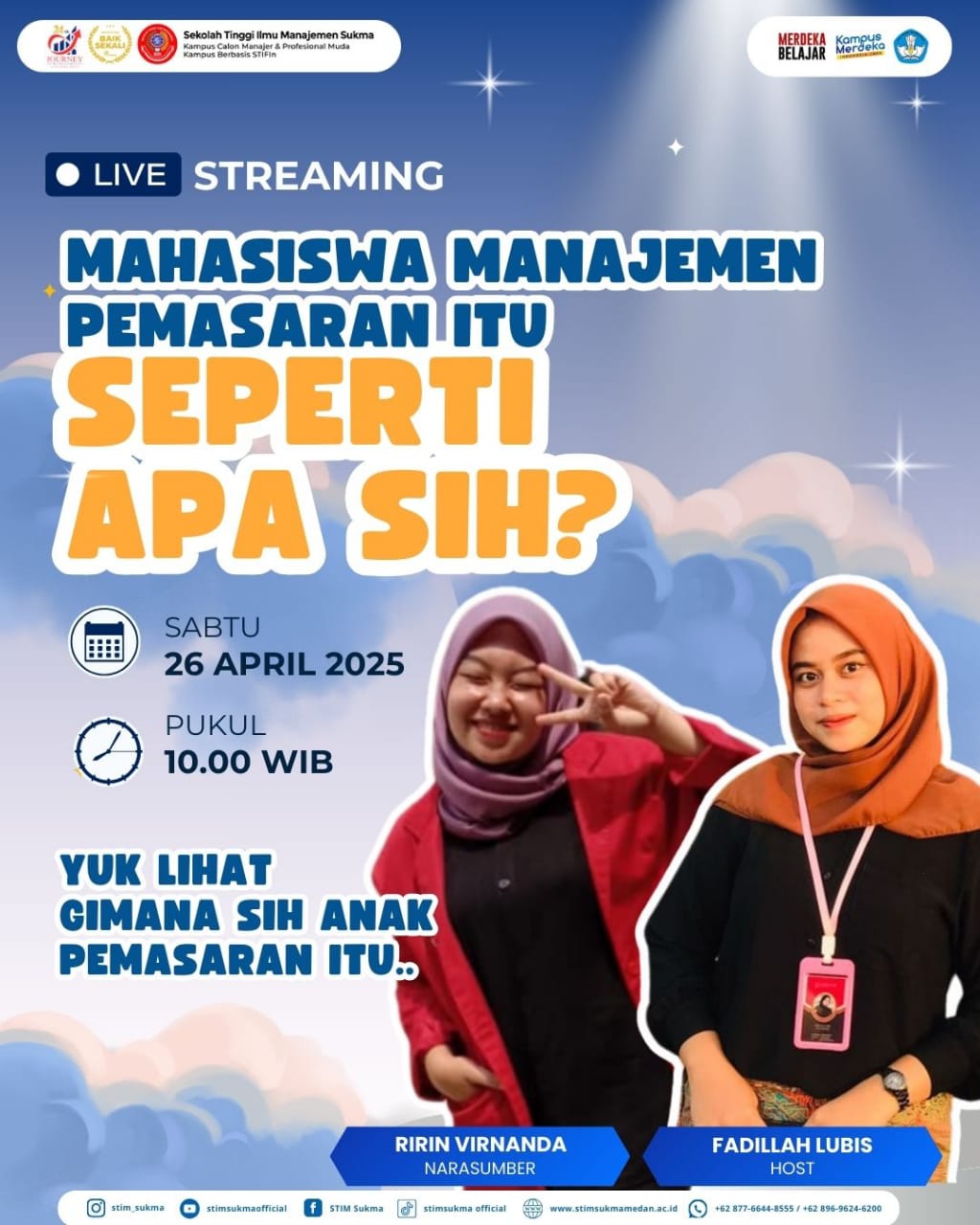 [LIVE STREAMING] STIM Sukma - Mahasiswa Manajemen Pemasaran itu seperti ...
